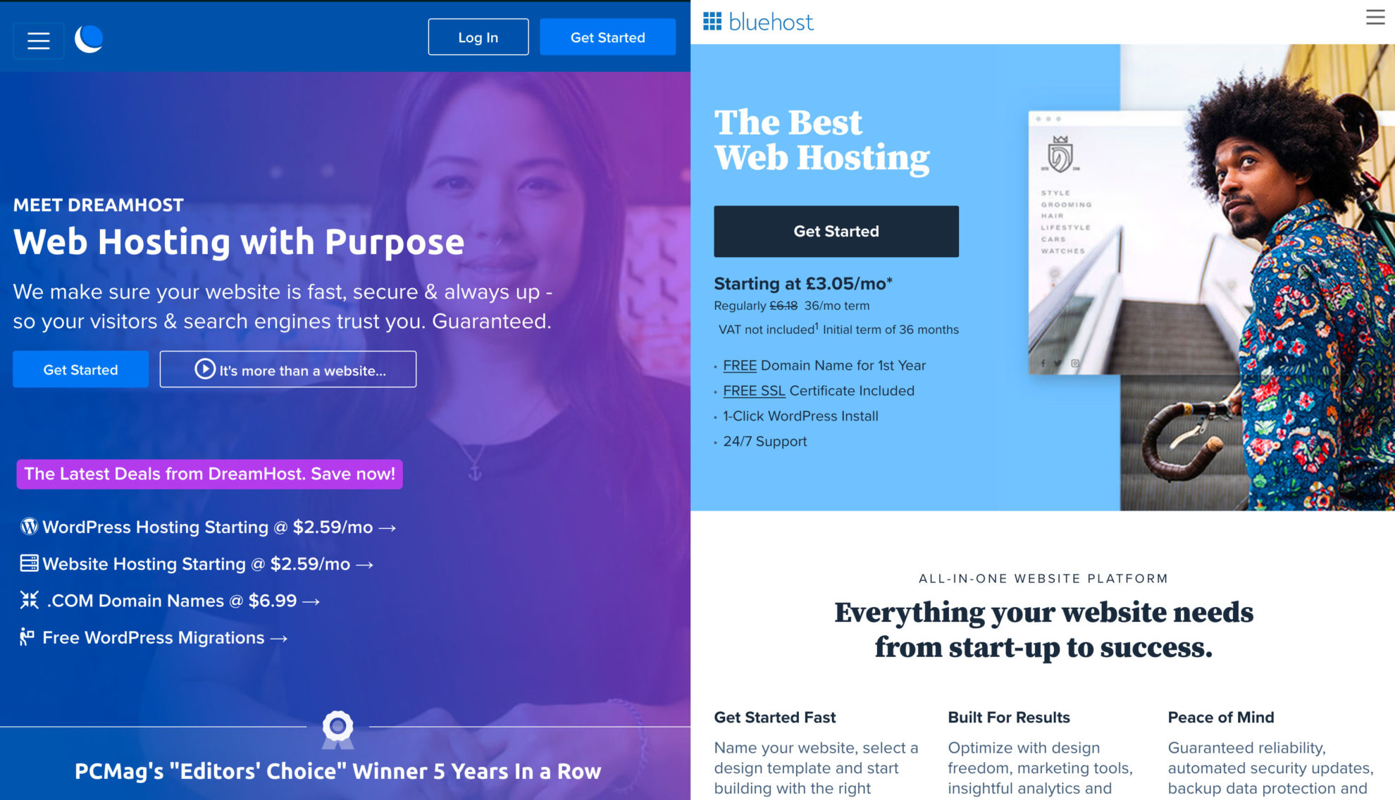 Bluehost vs DreamHost: Who Has Better WordPress Hosting?